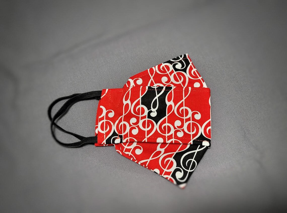 Music Teacher Student Fitted Face Mask Orchestra Band Chorus | Etsy