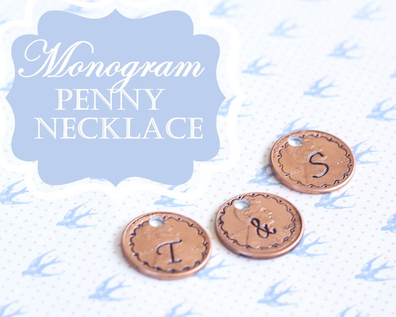 Penny Necklace Penny Charm Shiny Hammered Penny Hand - Etsy