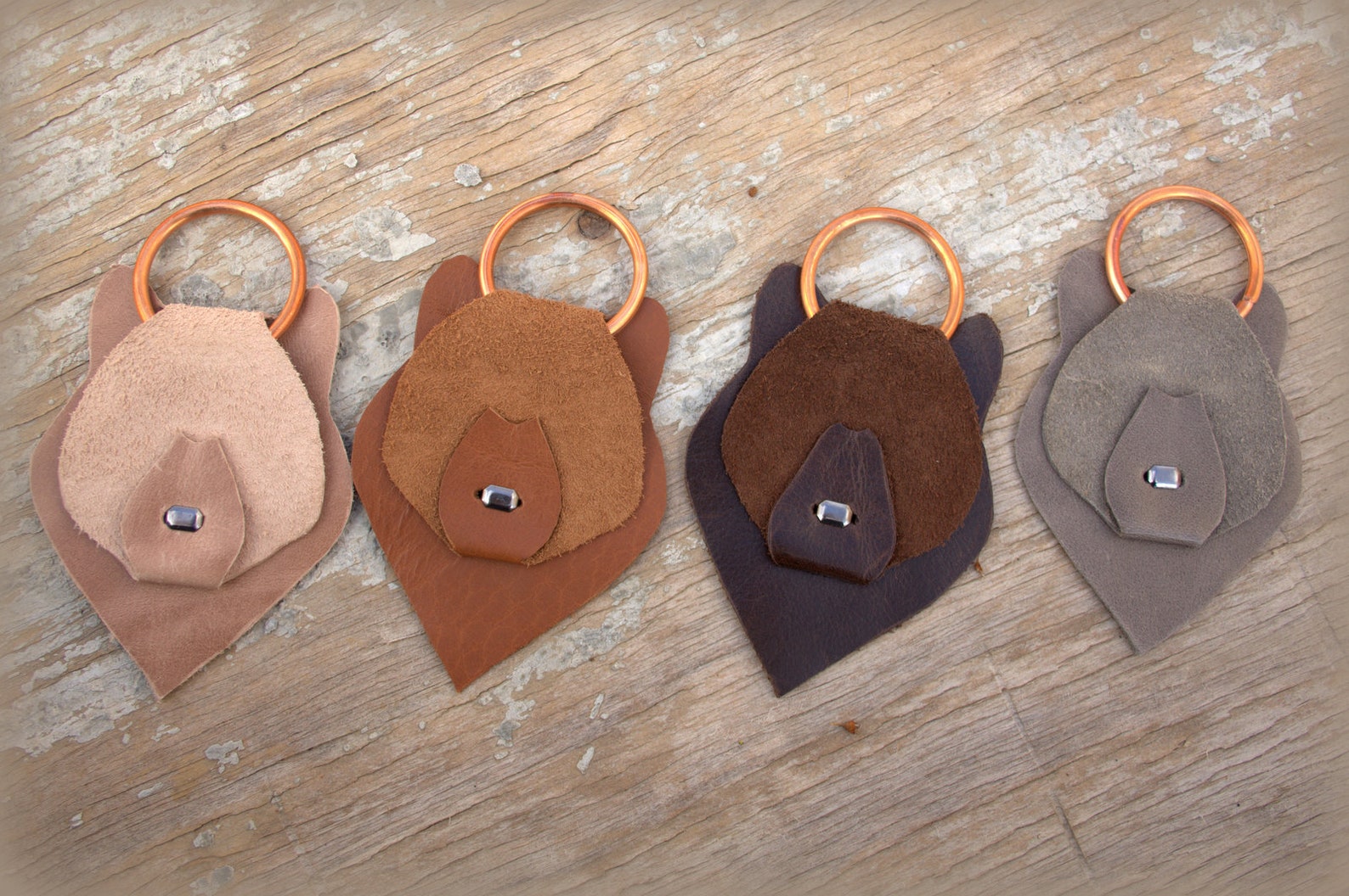 Bear Leather Keychain - Cute Charm for Backpack or Car Mirror - Etsy