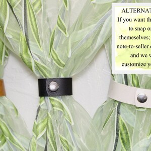 Curtain Tieback | Window Treatment | Finished Leather Front & Back ...