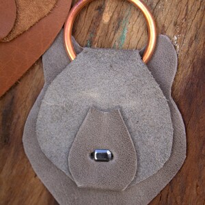 Bear Key Accessory | Leather Key Ring | Teddy | Rearview Mirror Charm ...