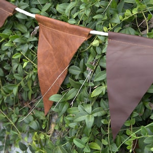 Leather Pennant Banner | Bunting | Nursery Decor | Rustic Wedding ...