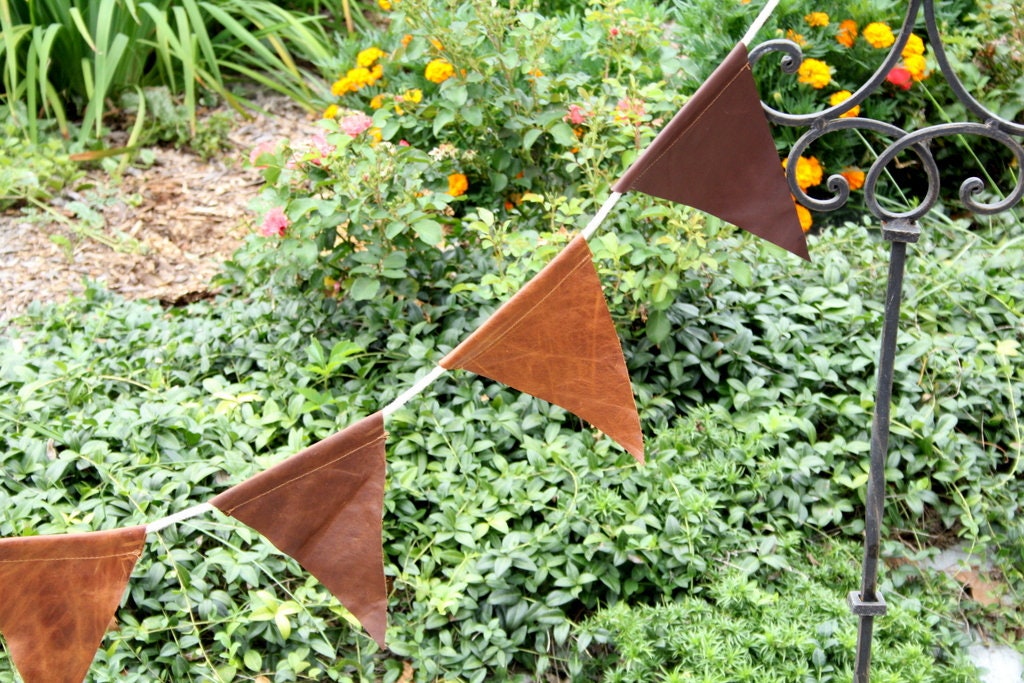 Leather Pennant Banner Bunting Nursery Decor Rustic | Etsy