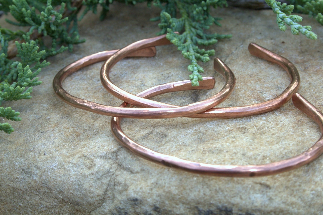 Hammered Copper Bangle Bracelet | Pure Copper Bracelet | Solid Copper ...