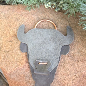 Buffalo Key Accessory | Leather Key Ring | Bison | Rearview Mirror ...