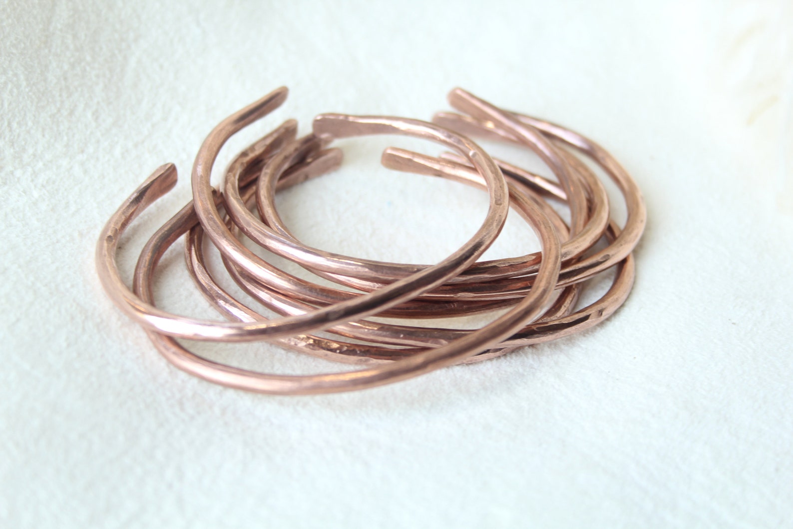 Hammered Copper Bangle Bracelet Pure Copper Bracelet Solid - Etsy