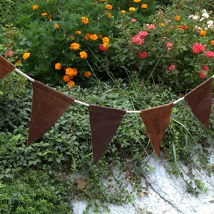 Leather Pennant Banner | Bunting | Nursery Decor | Rustic Wedding ...