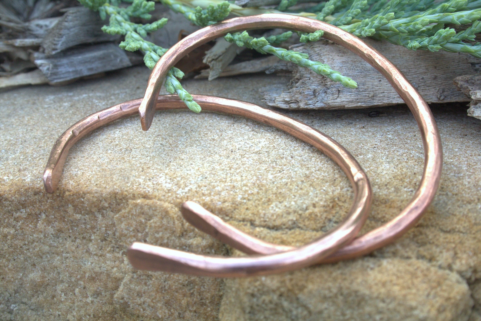Hammered Copper Bangle Bracelet Pure Copper Bracelet Solid - Etsy