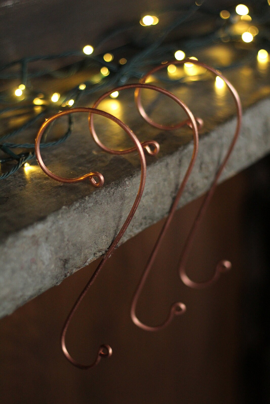 Copper Mantel Hooks Stocking Hooks Copper Decor Hooks | Etsy