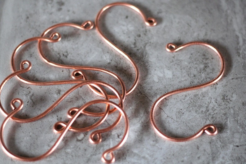 Copper "s" Hooks, Metal Hooks, Curtain Hooks, Shower Hooks, Closet ...
