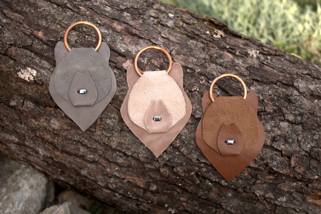 Bear Key Accessory | Leather Key Ring | Teddy | Rearview Mirror Charm ...