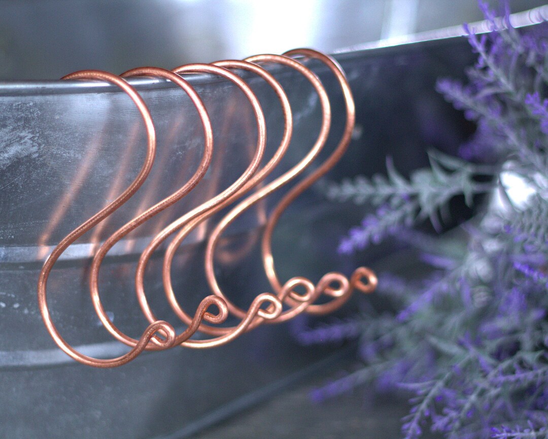 Copper "s" Hooks, Metal Hooks, Curtain Hooks, Shower Hooks, Closet ...