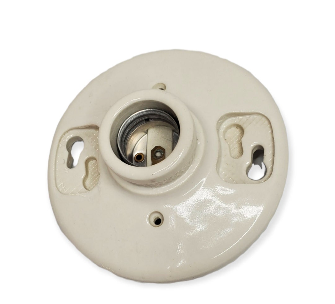 White Porcelain Light Fixture for Restoration, Vintage Lighting, Retro ...