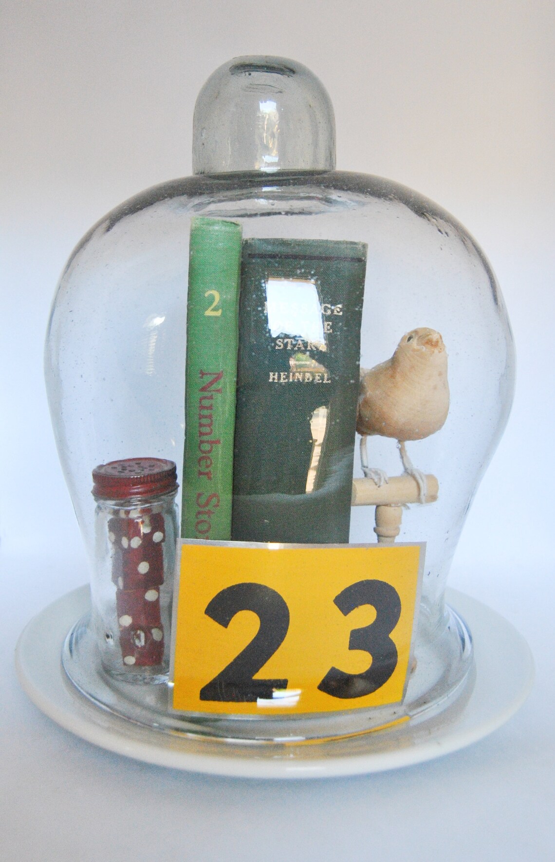 Large hand blown bell shaped glass garden cloche with glass | Etsy