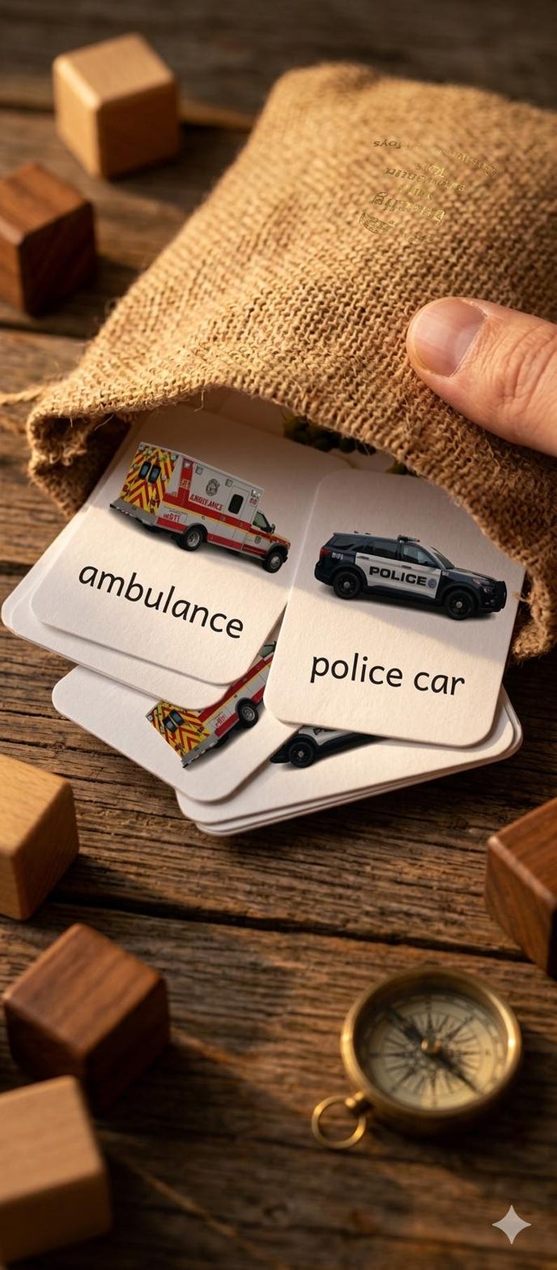 3-part Cards-montessori Work Vehicles Nomenclature Cards, Construction ...