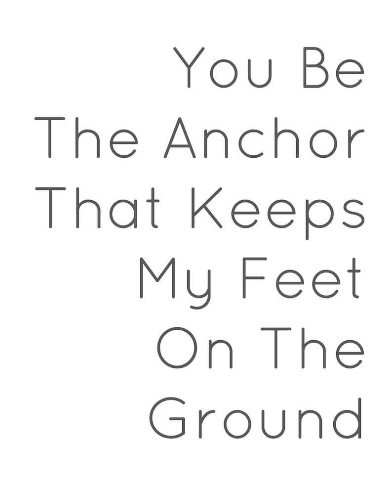SIZE 11 X 14 DIGITAL DOWNLOAD Prints You Be the Anchor and I'll Be the ...