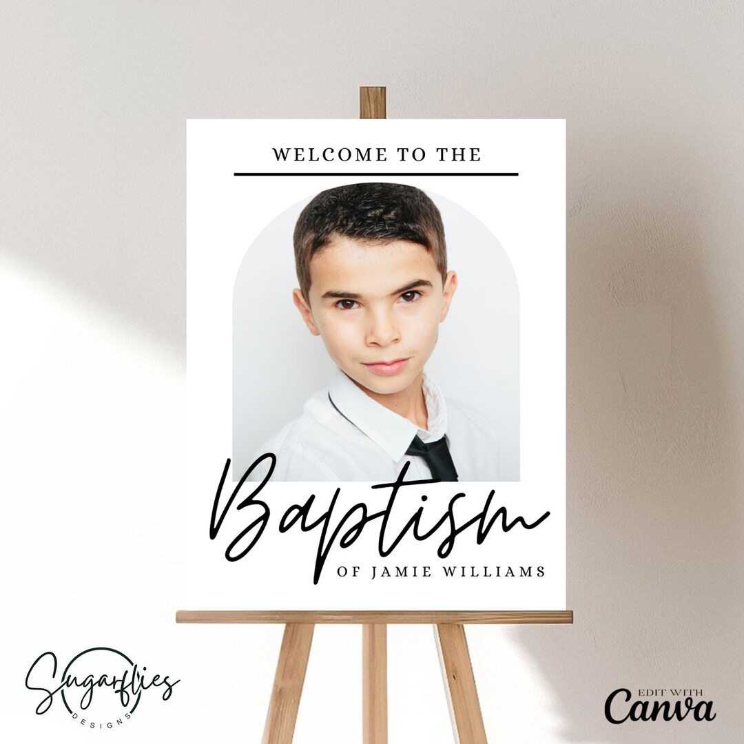 LDS Baptism Welcome Sign, Baptism Invitation, Custom Baptism Invite ...