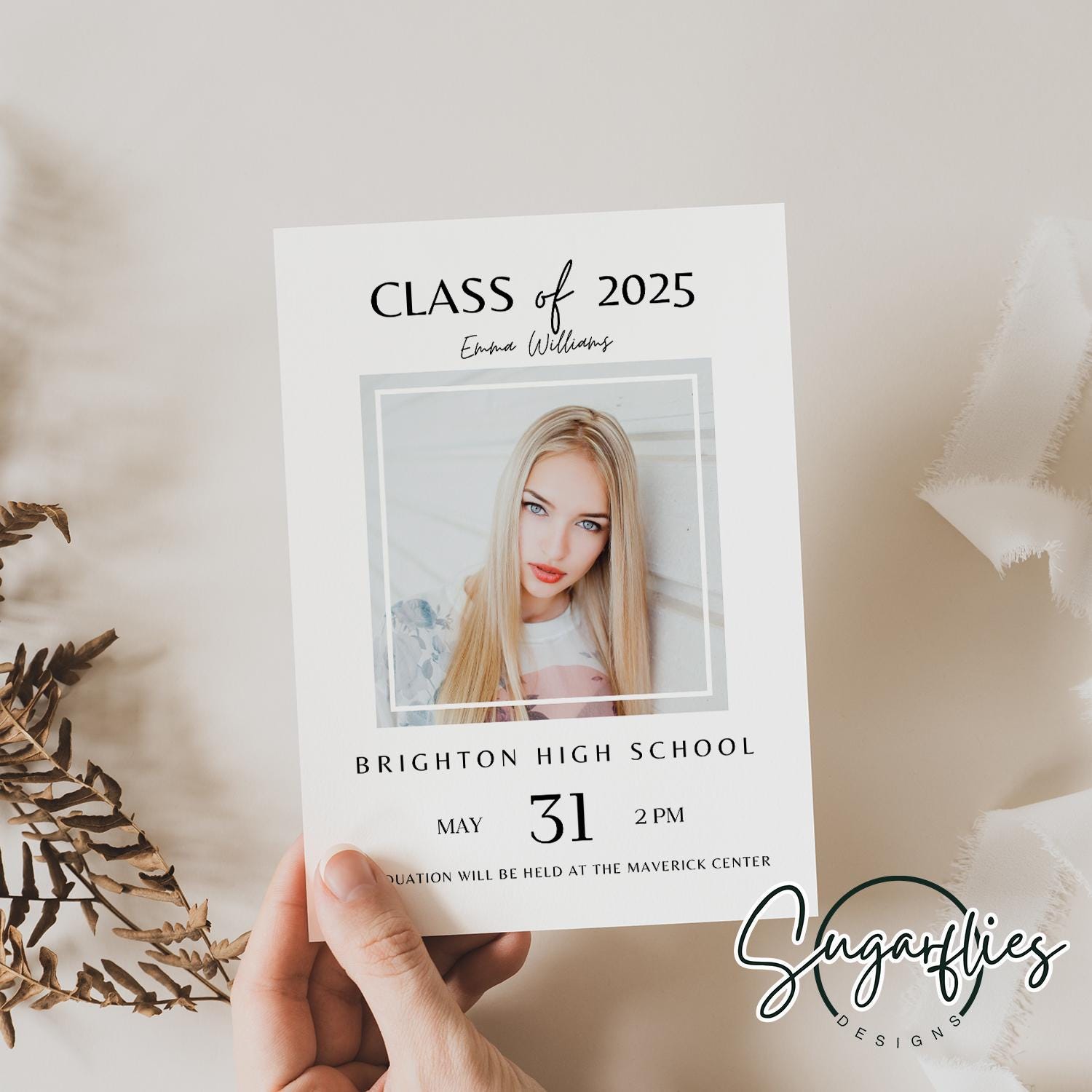 2025 Graduation Invitation, Class of 2025, Graduation Announcement ...