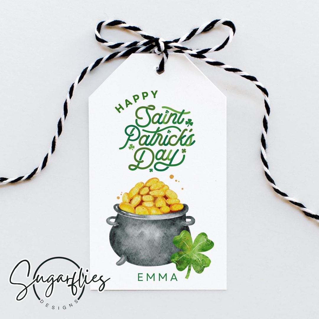 St. Patrick's Day Gift Tags, St. Patrick's Day Party Tag, St. Patrick's ...