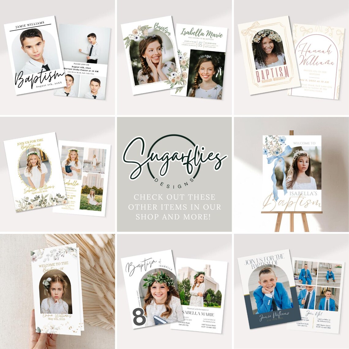 Boys LDS Baptism Welcome Sign, Baptism Invitation, Custom Baptism ...