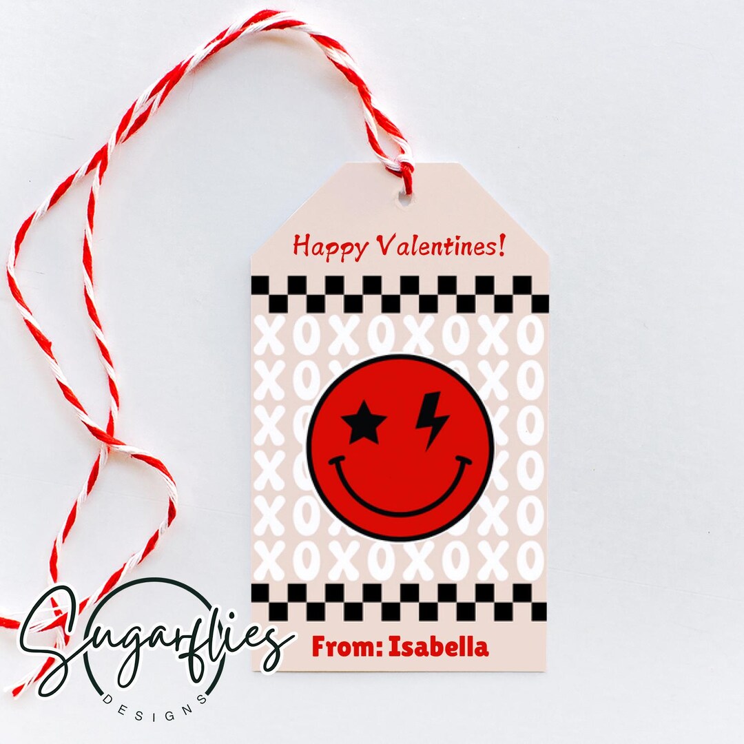 Editable Valentines Day Gift Tags, Classroom Favor, Valentine's Day ...