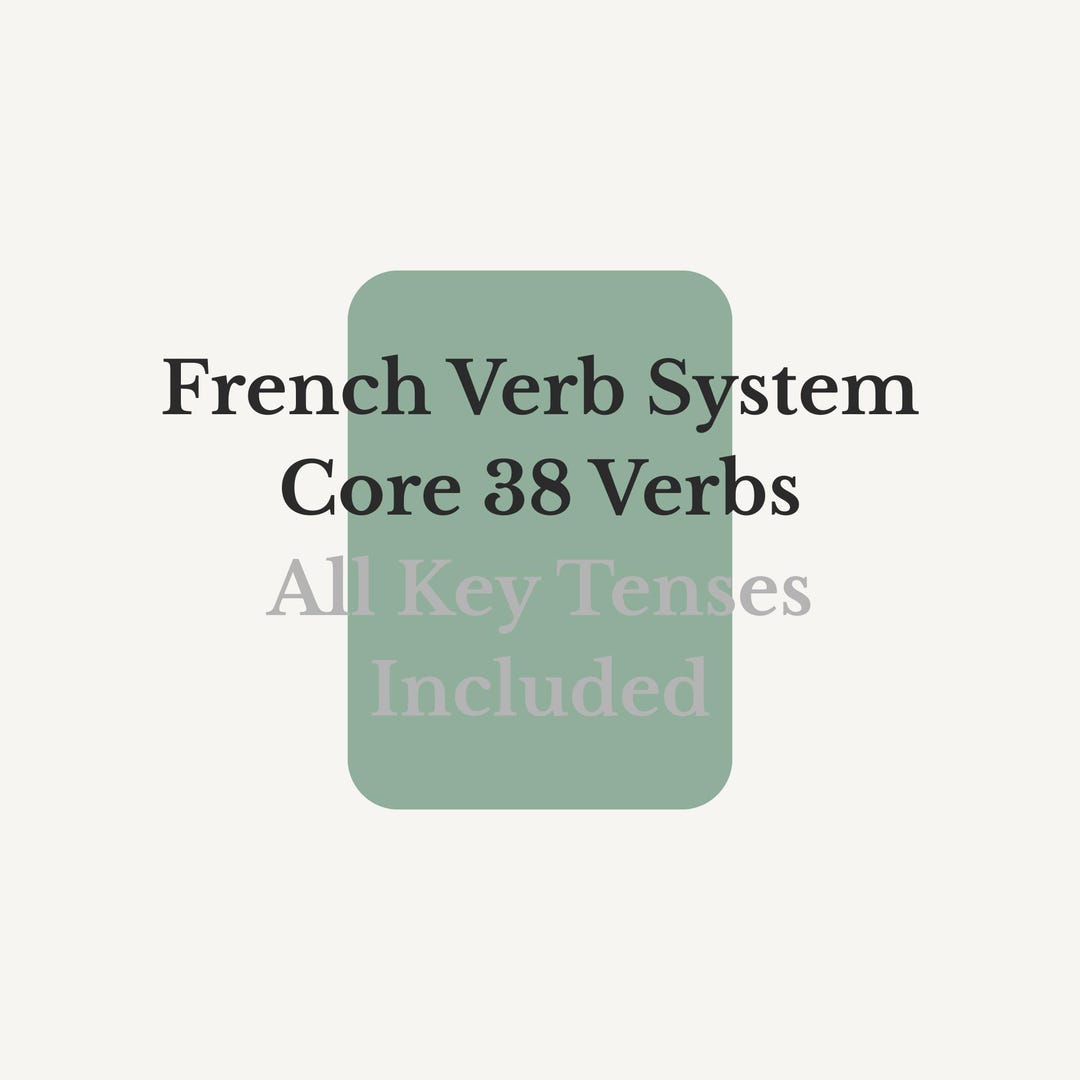 French Verb System | 38 Core Verbs | Complete Anki Deck | All Key ...