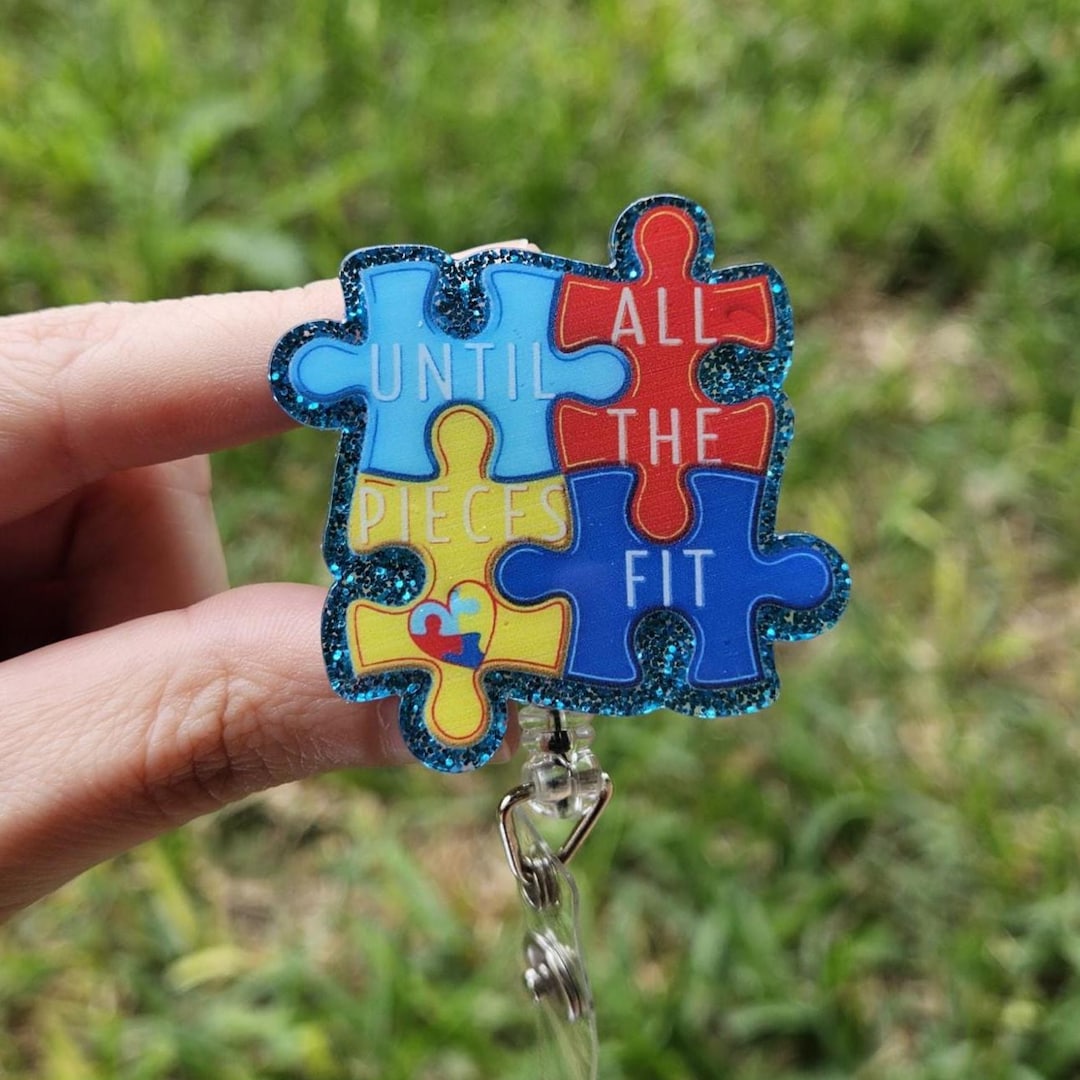 Teacher Badge Reel – Autism Puzzle Piece Design, Special Education ...