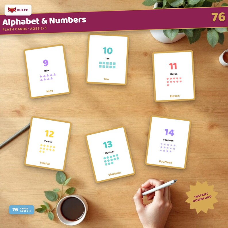 Printable Alphabet & Numbers Flash Cards | Montessori Phonics, Abcs, 1 ...