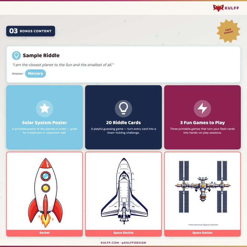 Space Planets Flash Cards for Kids | Solar System Learning PDF (ages 3 ...