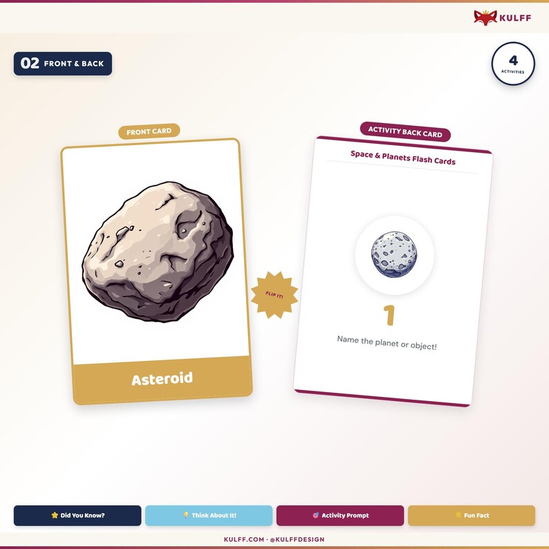 Space Planets Flash Cards for Kids | Solar System Learning PDF (ages 3 ...