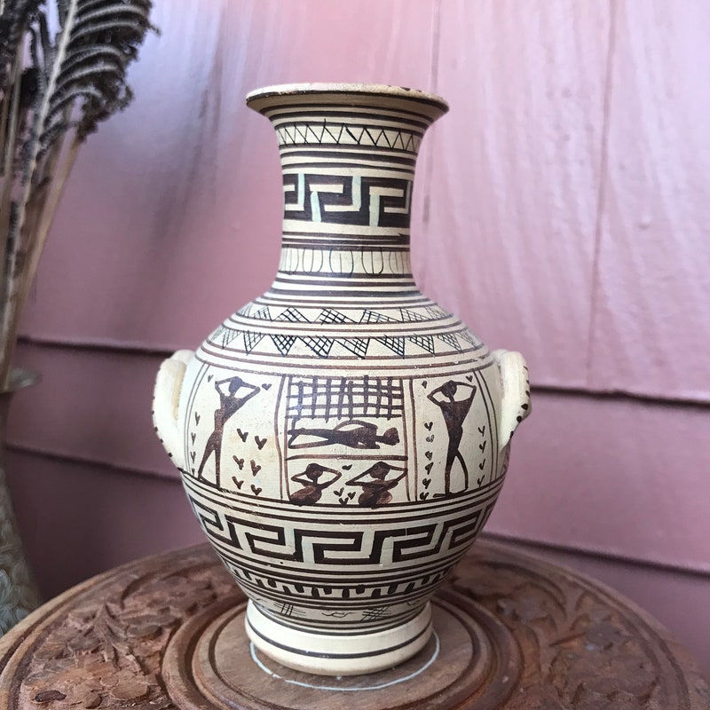 Greek Key Vase - Etsy