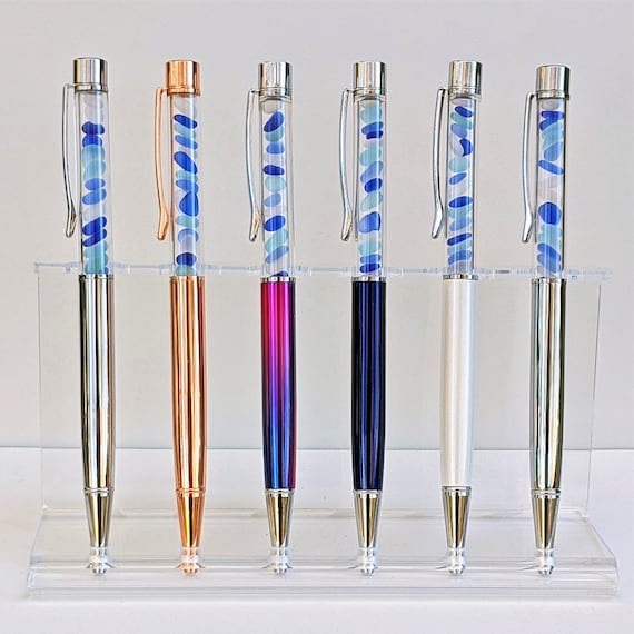 Genuine Beach Sea Glass Pen Cobalt Cornflower Aqua White | Etsy