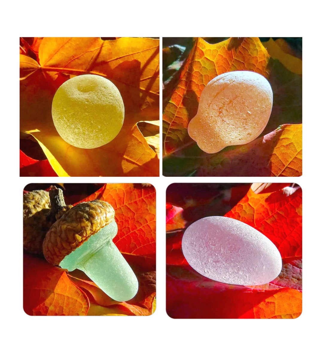 COASTERS: Genuine Beach Sea Glass Photo Coasters | Sea Glass From the ...