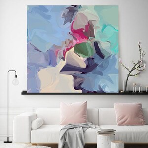 An Attractive Vibe Wall Art | Original Painting| Abstract Blue Wall Art ...