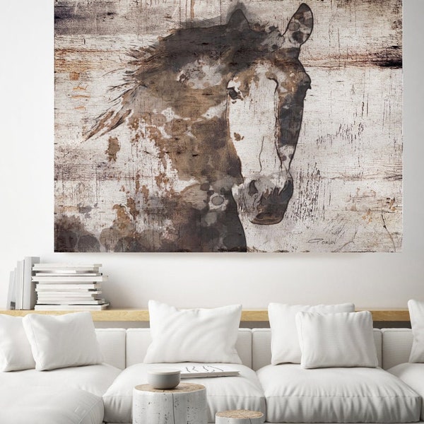 Rustic Horse Art - Etsy