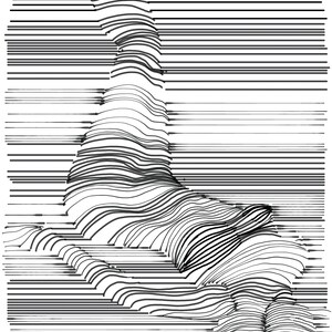 Abstract Line Drawing: Lying Woman, Original Canvas Painting (36 X 48 ...