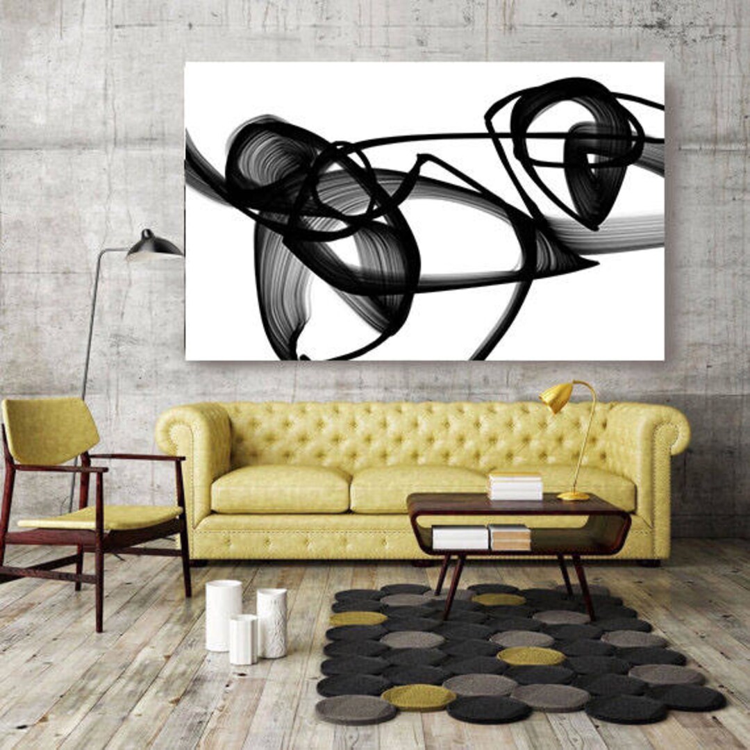 Abstract Poetry in Black and White Contemporary Unique - Etsy