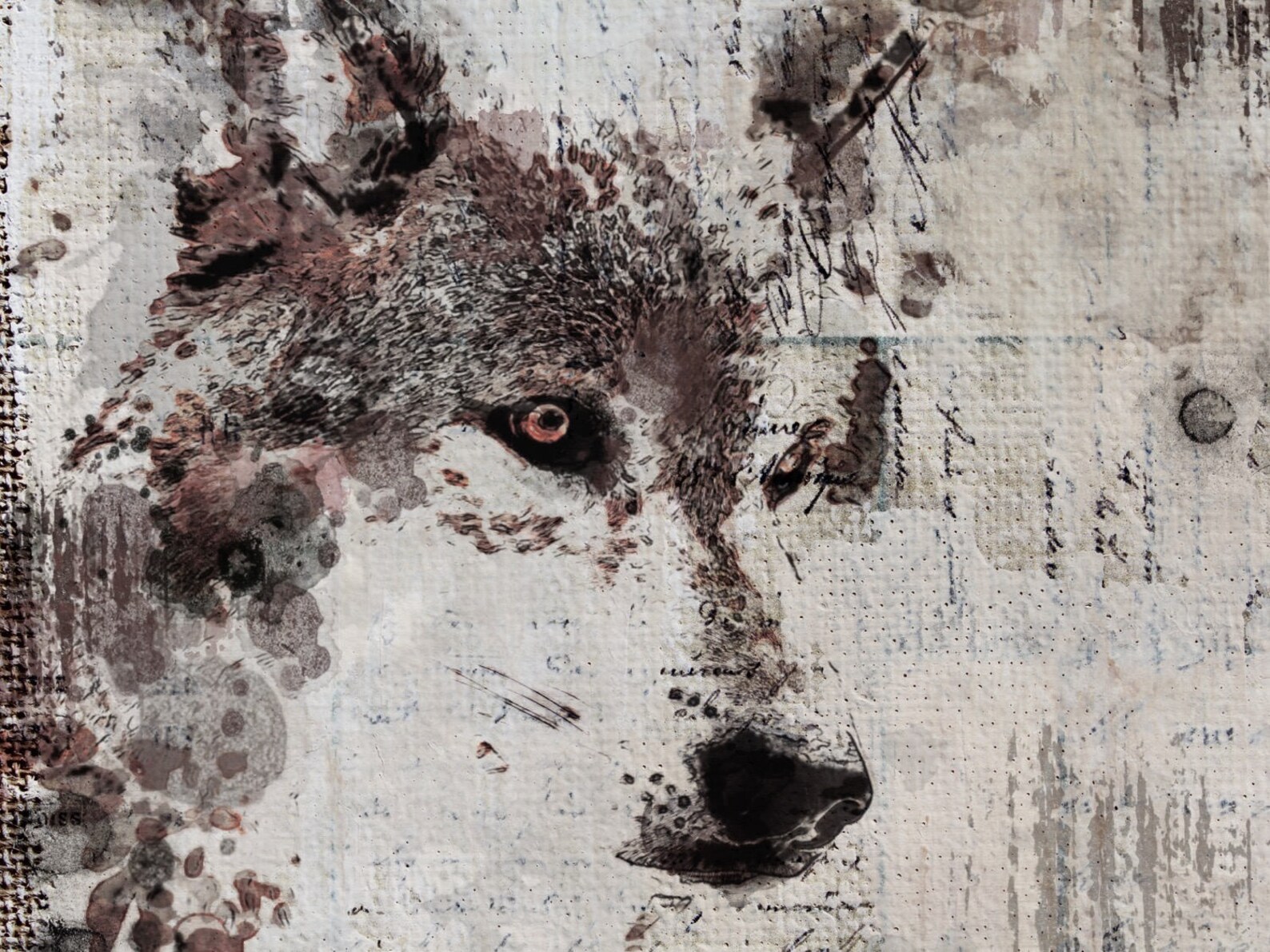 Wolf Portrait. Extra Large Wolf Canvas Unique Wolf Wall - Etsy