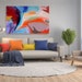 Desert Mirage 8, Original Purple Red Blue Painting, Canvas Art ...