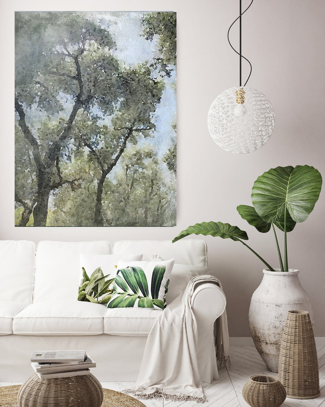 Trees Wall Art, Trees Canvas Print, Trees Large Wall Decor Trees Canvas ...