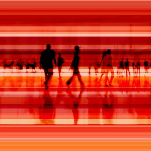 Going to Work 2, Art for Your Office, Office Wall Art, Red Corporate ...
