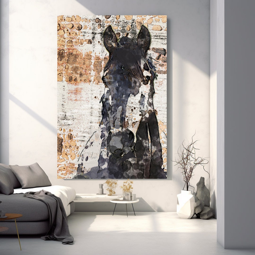 Night Knight Horse, Horse Art, Exertion Canvas Print, Exertion Wall ...