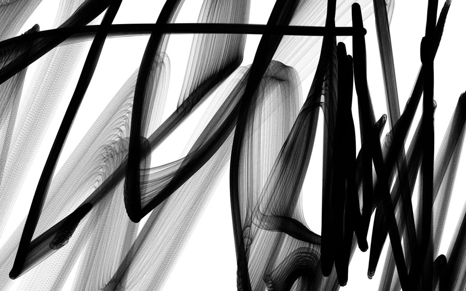 The Wind. 40H X 60w" Original New Media Abstract Black White Painting ...