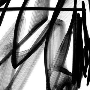 The Wind. 40H X 60w" Original New Media Abstract Black White Painting ...