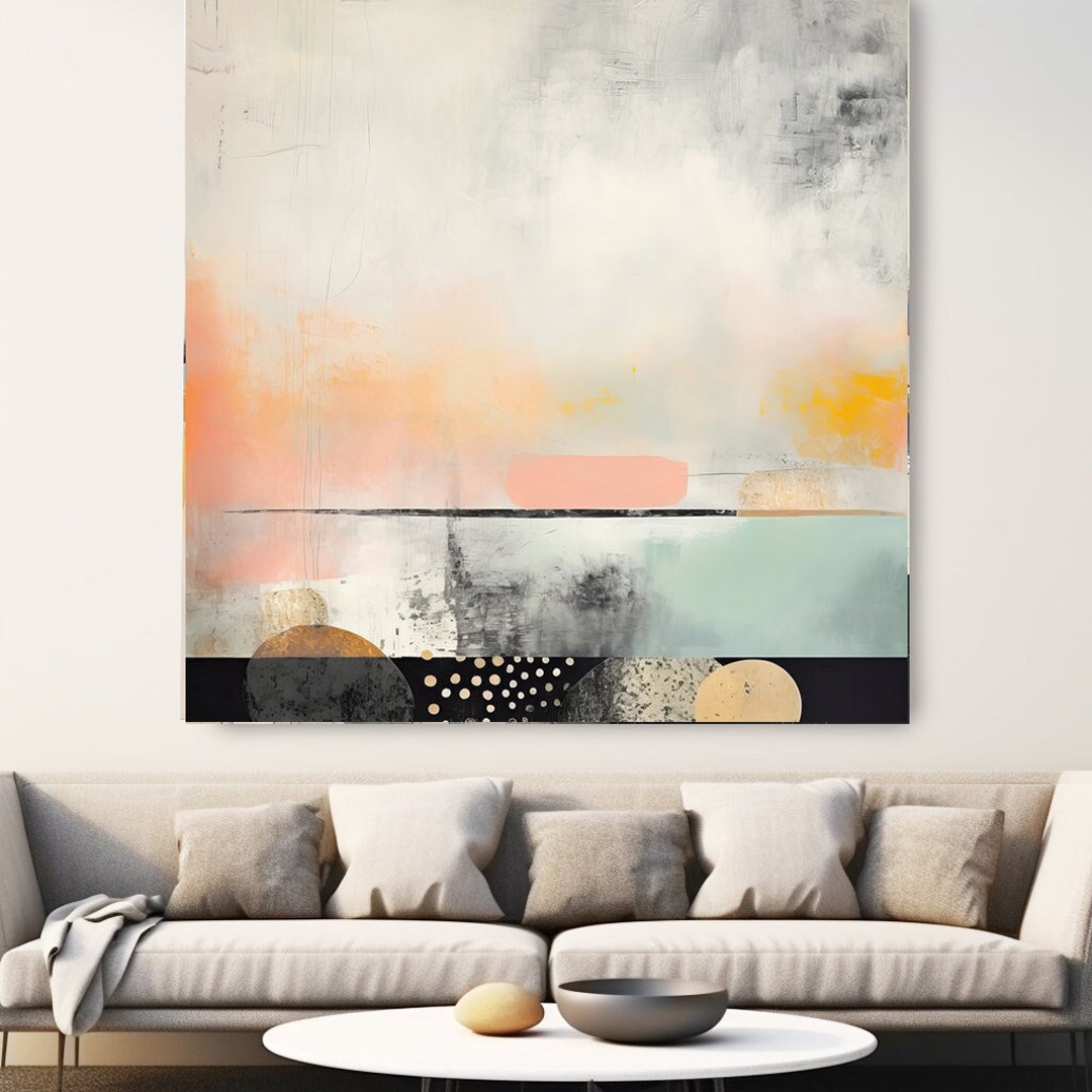 Neutral Color Accent Wall Art, Contemporary Landscape, Neutral ...