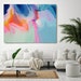 Orange Abstract Painting, Blue Abstract Canvas Print Large Modern ...