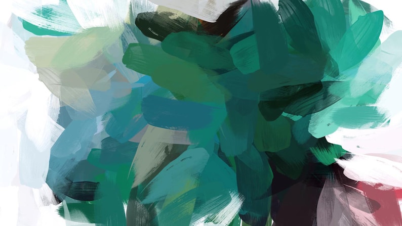 The Color Movement 22 Modern Green Canvas Art Print Painting - Etsy