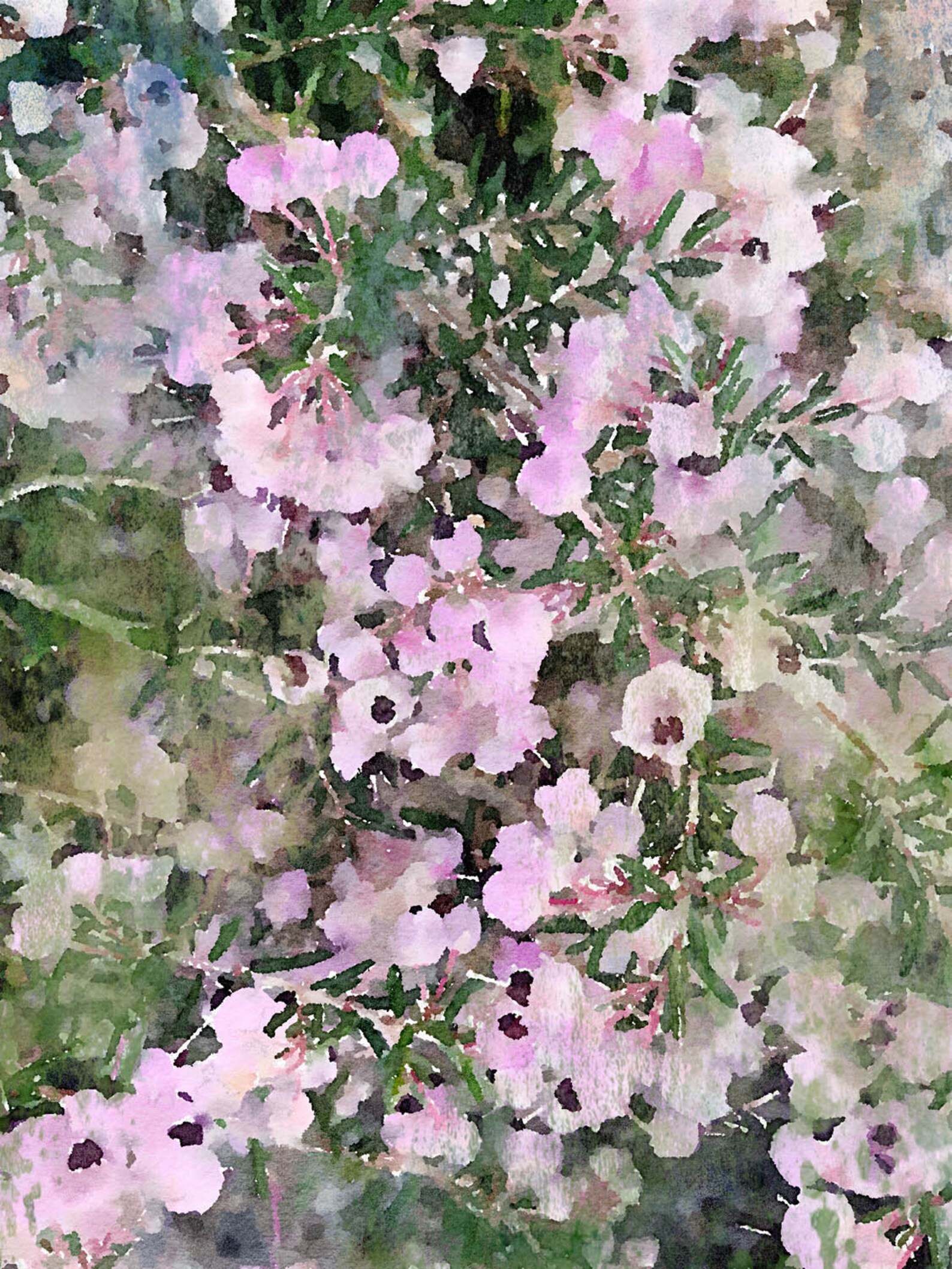 Spring Mist Pink Floral Painting Pink Art Floral Art - Etsy