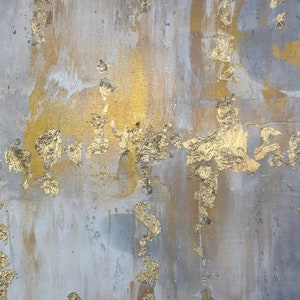 Silver to Gold Abstract Painting Gold art abstract painting | Etsy