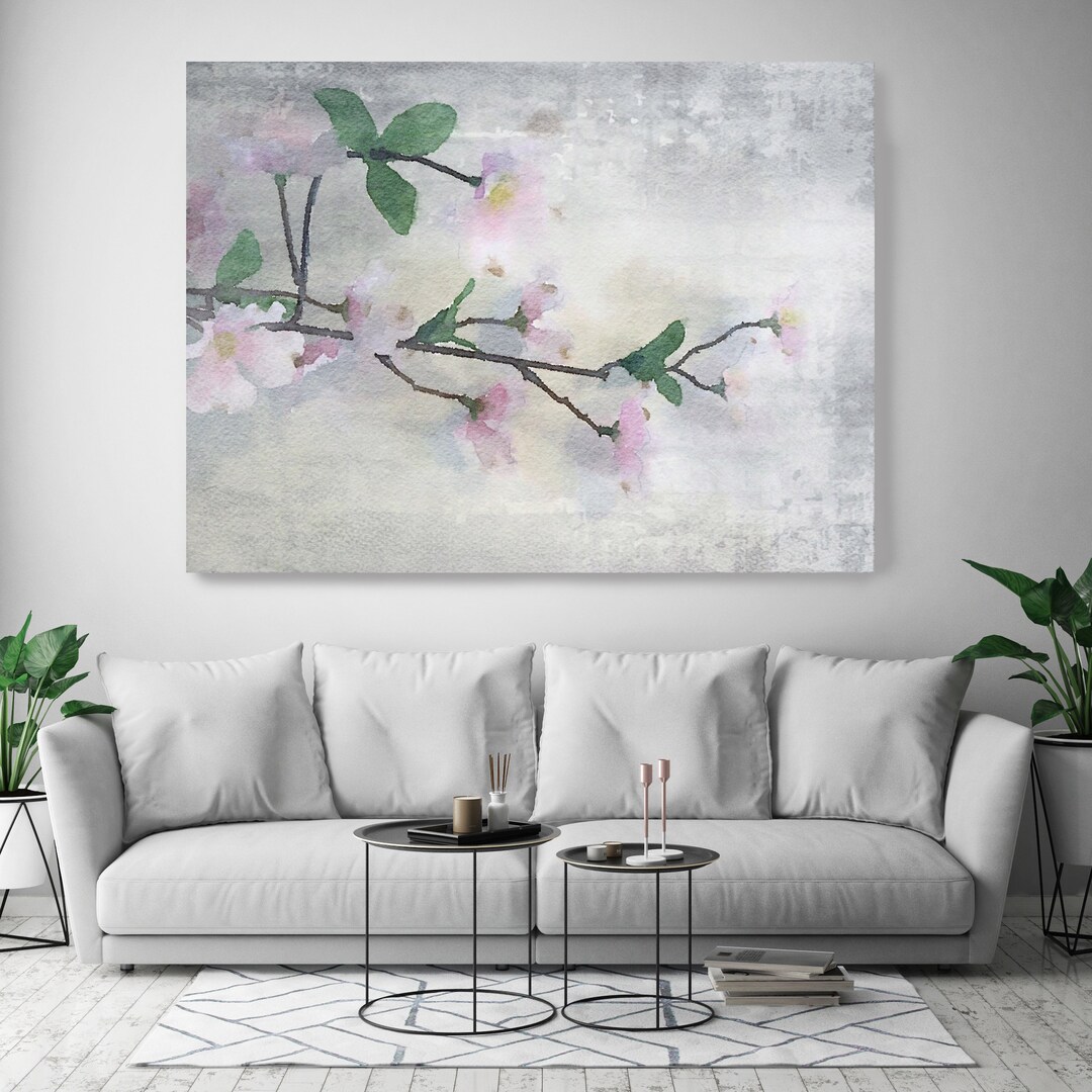 A Fresh Start. Floral Painting Blossom Canvas Art Print - Etsy